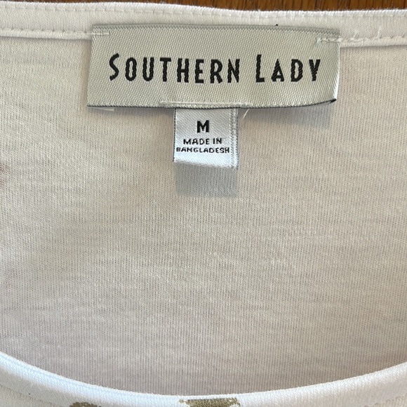 Southern Lady | Tops | Southern Lady 34 Sleeve Embellished Scoop Neck ...